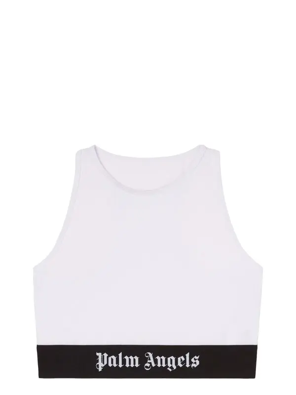 Palm Angels Logo American Bra - White
