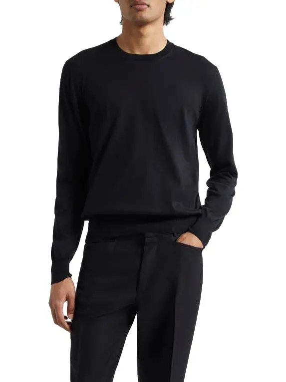 TOM FORD Cotton Crewneck Sweater - Black