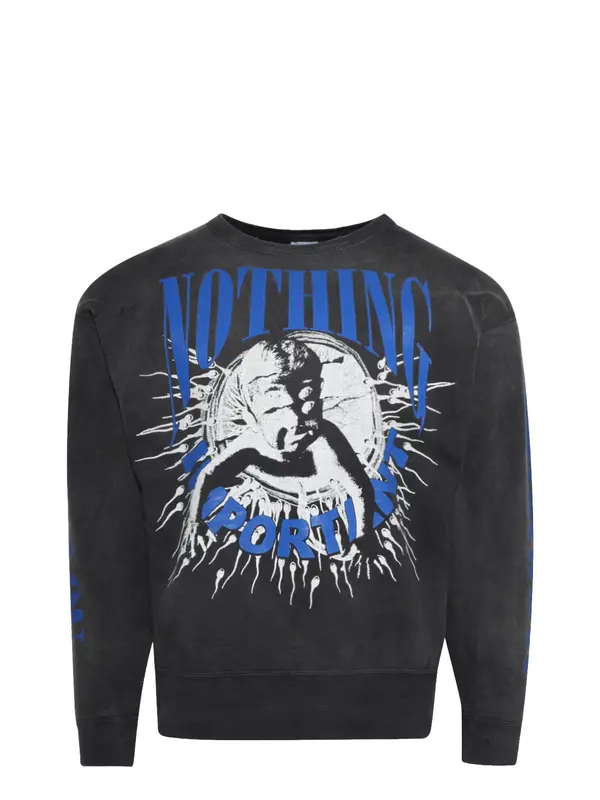 SAINT MXXXXXX Graphic-print Sweatshirt - Black