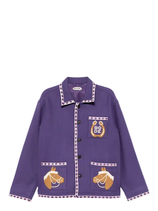 BODE Bronco Appliqué Jacket - Purple