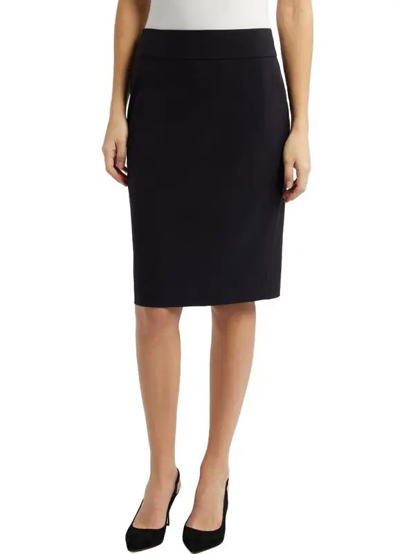 Anne Klein Sabre Stretch Pencil Skirt - Anne Black