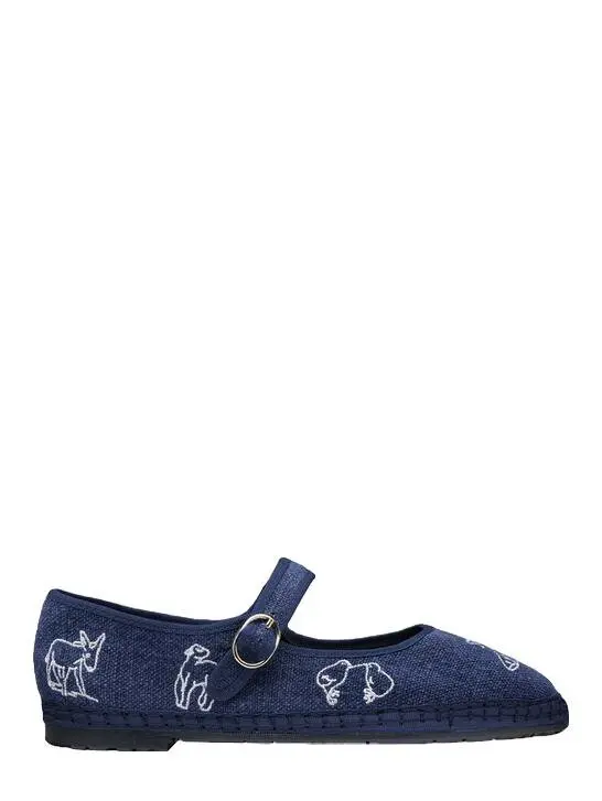 Sea Demi Mary Jane Flats - Navy