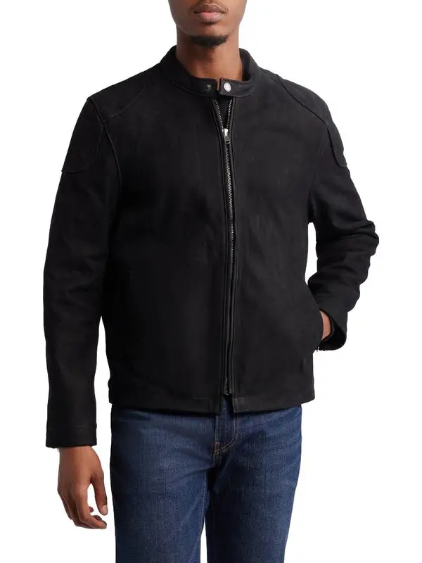 THE FRYE COMPANY Modern Racer Leather Jacket - Black