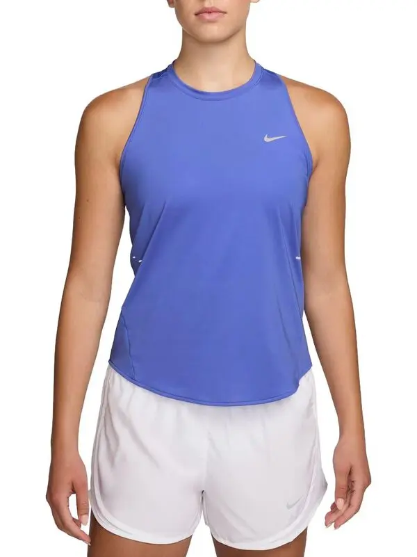 Nike Swift Dri-fit Running Tank Top - Sapphire/reflective Silver