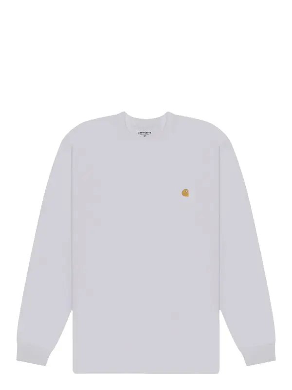 Carhartt Work In Progress Long-sleeve Chase T-shirt 'white/gold - Multicolor