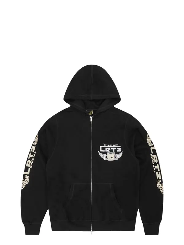 CORTEIZ Gasolina Double Zip Hoodie - Black