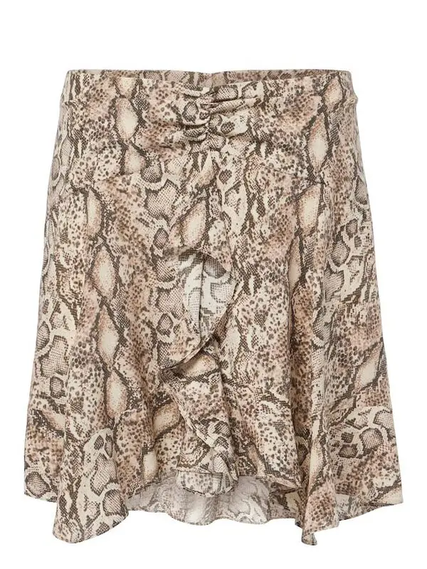 Isabel Marant Étoile Ozany Snake-print Miniskirt - Multicoloured