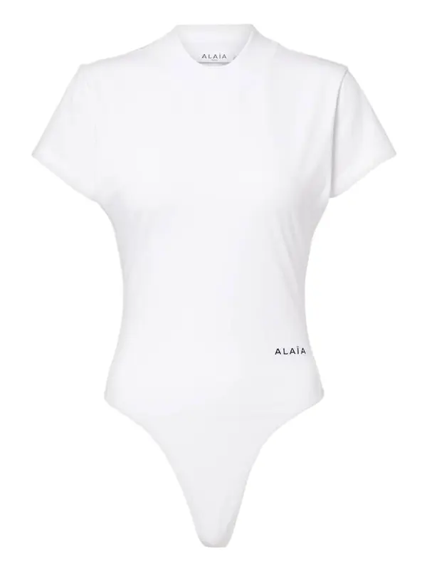 Alaïa Cotton Jersey Bodysuit - White