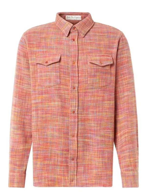 GOD'S TRUE CASHMERE Flower Space-dyed Cashmere Shirt - Red