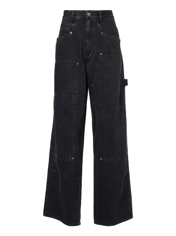 MARANT ETOILE Ophra Straight Leg Jeans - Black