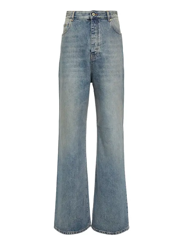 Loewe Faded Wide-leg Jeans - Blue