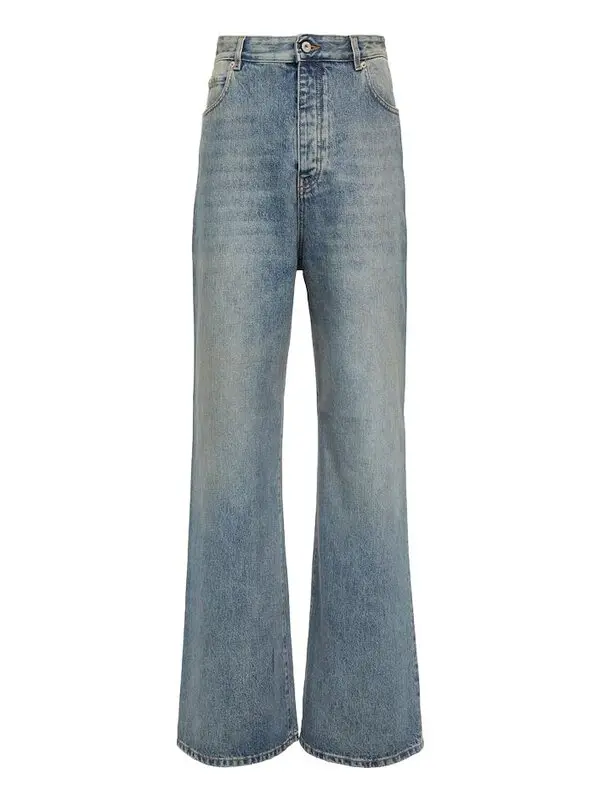 Loewe Faded Wide-leg Jeans - Blue
