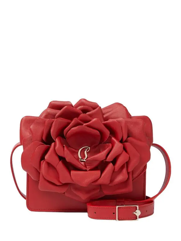CHRISTIAN LOUBOUTIN Loubi54 Appliqué Leather Crossbody Bag - Red