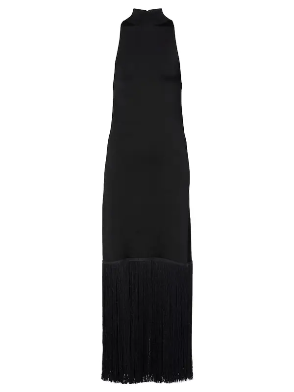 Altuzarra Cash Fringed Maxi Dress - Black