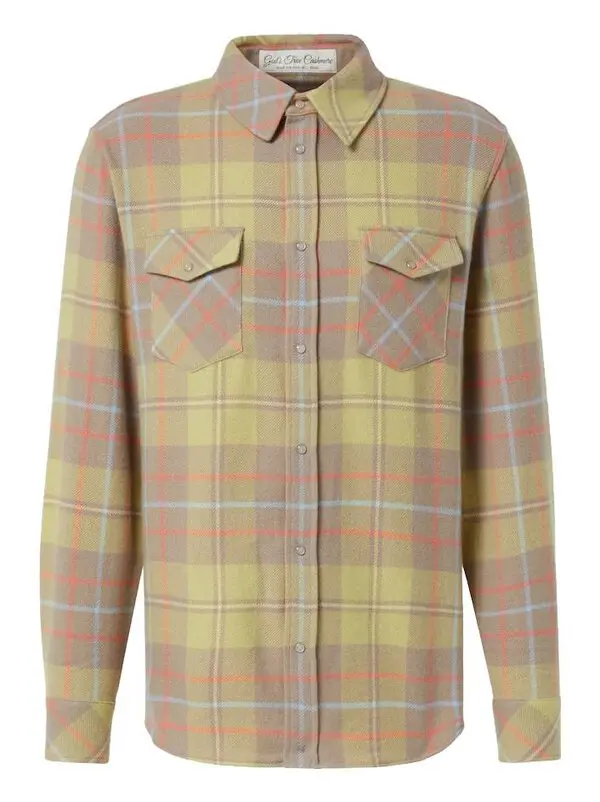 GOD'S TRUE CASHMERE Earth Plaid Cashmere Shirt - Multicoloured