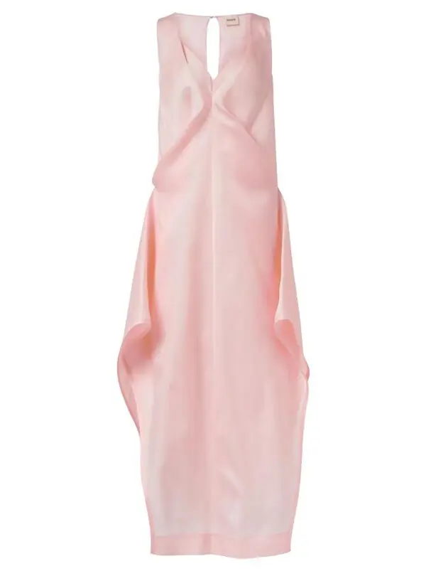 Khaite Kenith Silk Maxi Dress - Pink