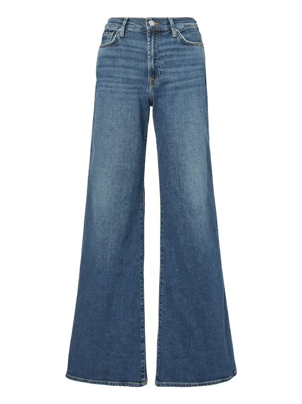 7 For All Mankind Luxe Vintage High-rise Wide-leg Jeans - Blue