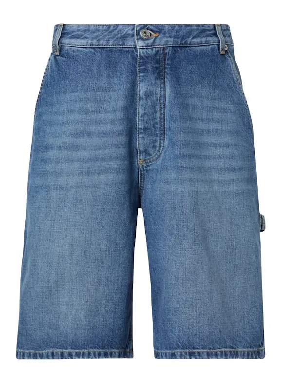 Bottega Veneta High-rise Bermuda Denim Shorts - Blue