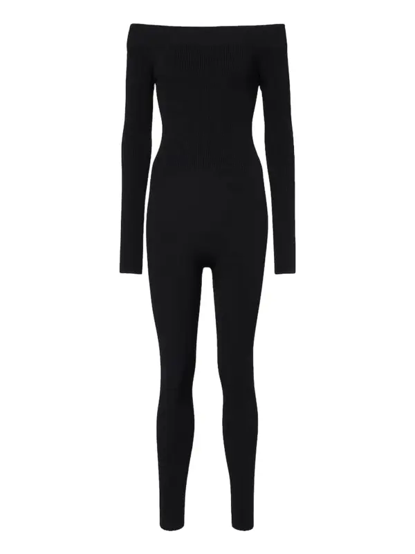 Alaïa Off-shoulder Catsuit - Black