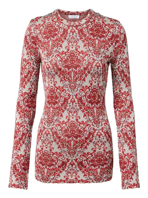 Rabanne Paisley Print Top - Red