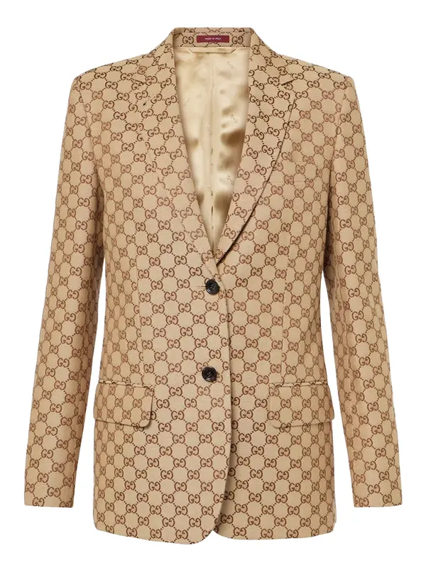 Gucci Gg Canvas Blazer - Beige