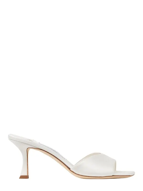 JIMMY CHOO Skye 70 Ivory Satin Sandals - Neutral