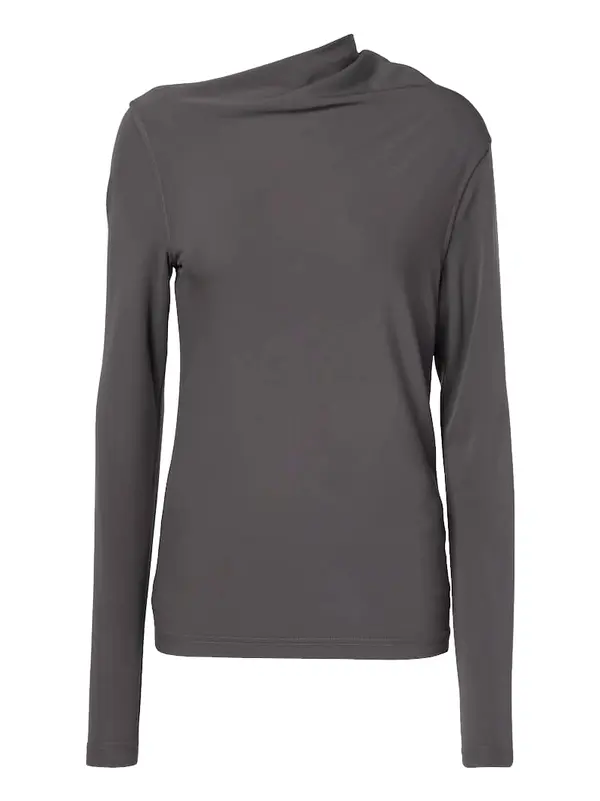 TOTEME Draped Jersey Top - Grey