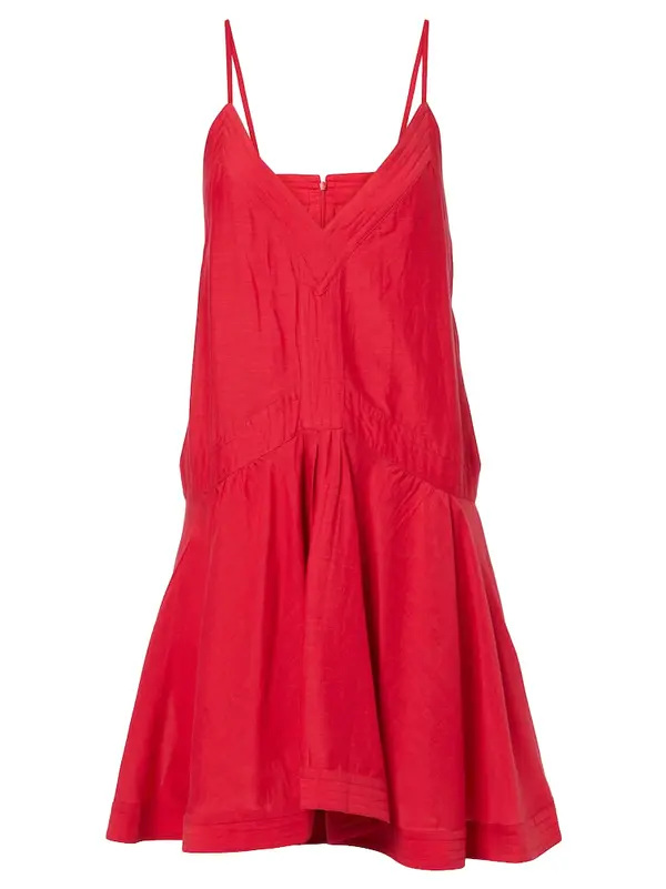 MARANT ETOILE Danielle Cotton-blend Minidress - Red