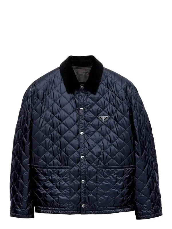 Prada Quilted Re-nylon Jacket - Blu
