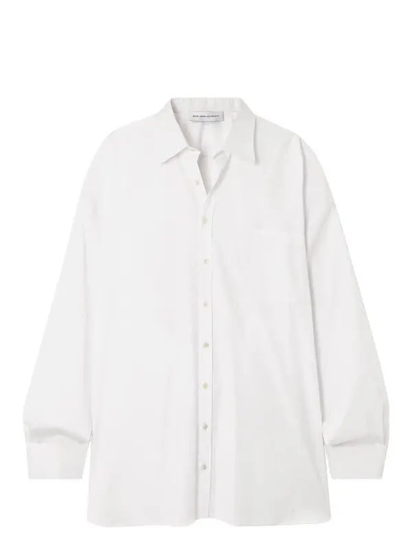 Marie Adam-Leenaerdt Oversized Cotton-poplin Shirt - White