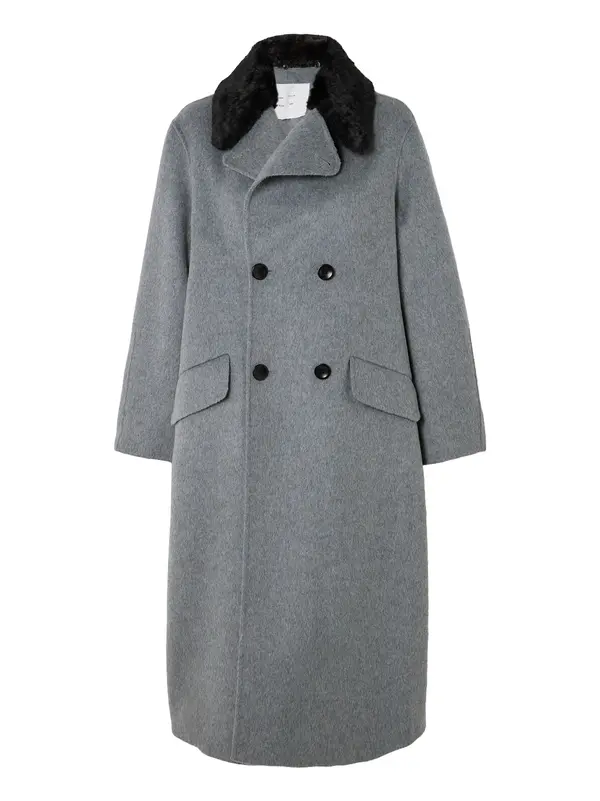 Proenza Schouler White Label Emma Double-breasted Wool-blend Coat - Gray