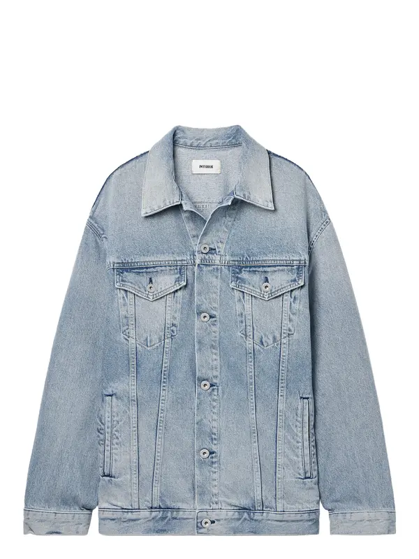 INTERIOR Remy Denim Trucker Jacket - Blue