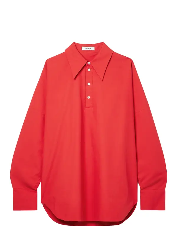 INTERIOR The Regatta Oversized Shirt - Red