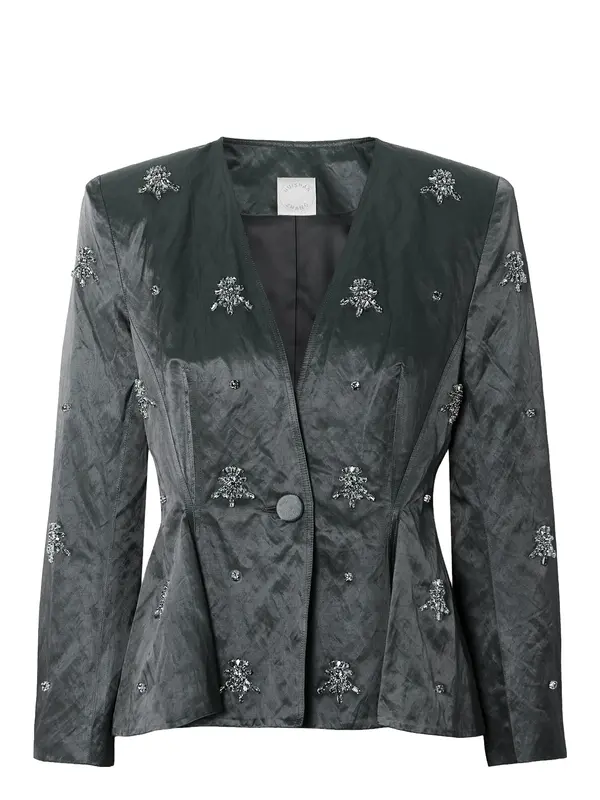 Huishan Zhang Antoine Crystal-embellished Blazer - Gray