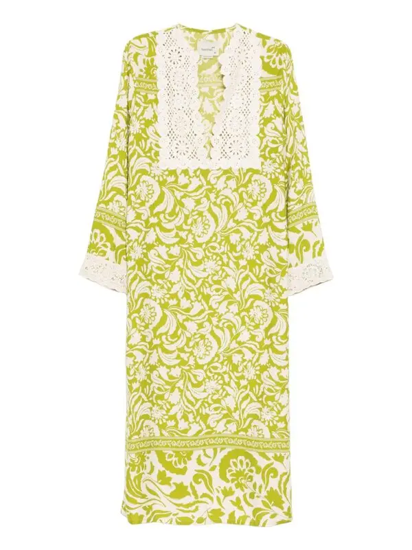 BAMBAH Verda Kaftan Dress - Green