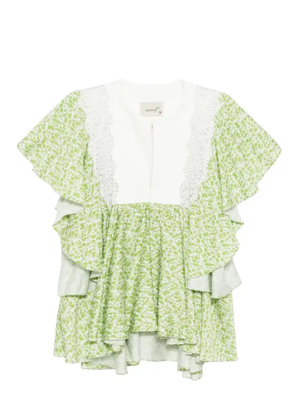 BAMBAH Floral Azalea Top - Green