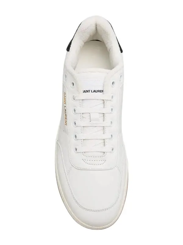 Saint Laurent Sl/61 Leather Low-top Sneakers - White/black