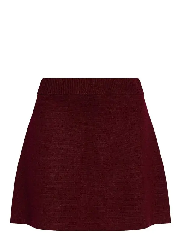 LISA YANG Cashmere Mini Skirt - Red