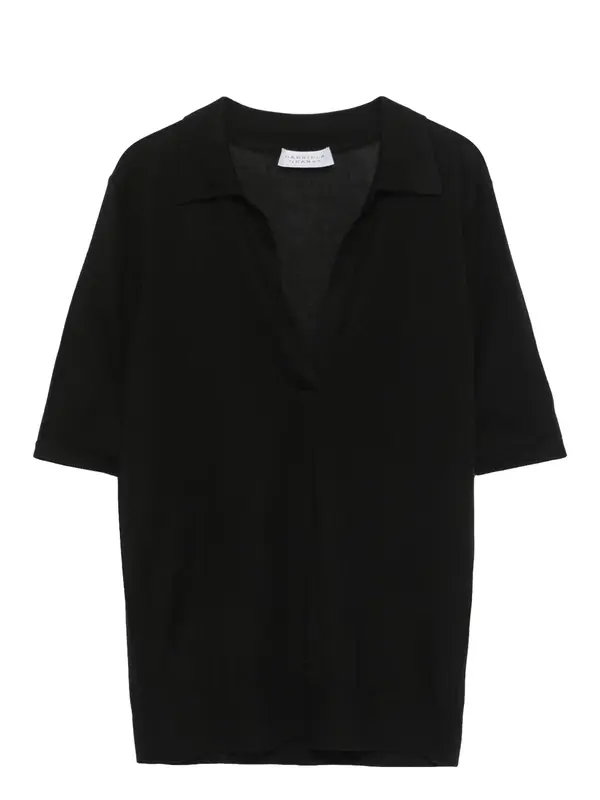 Gabriela Hearst Frank Polo Top - Black