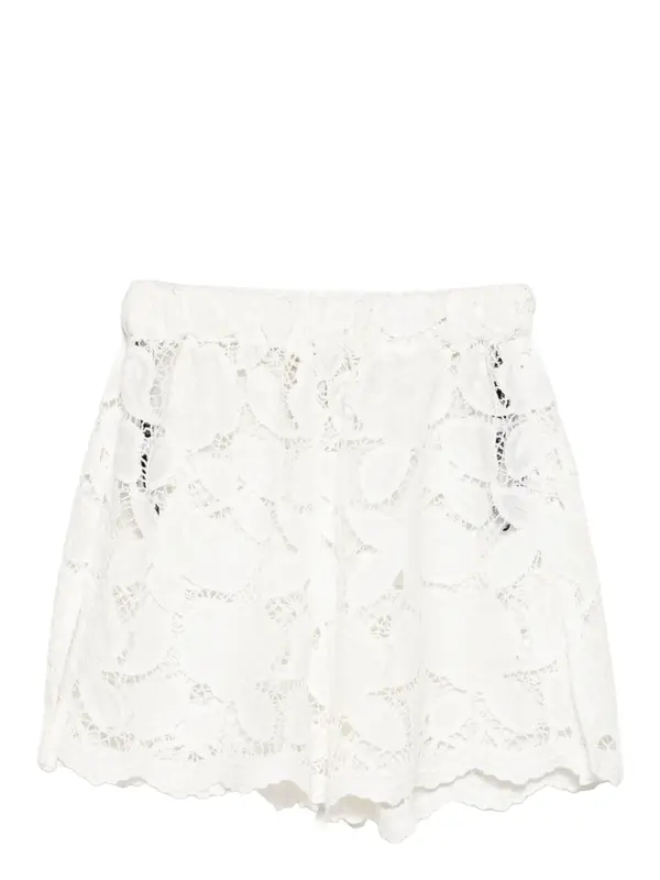 BAMBAH Chloe Crochet Shorts - White