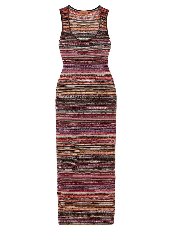 Missoni Mare Striped Metallic Crochet-knit Maxi Dress - Multi