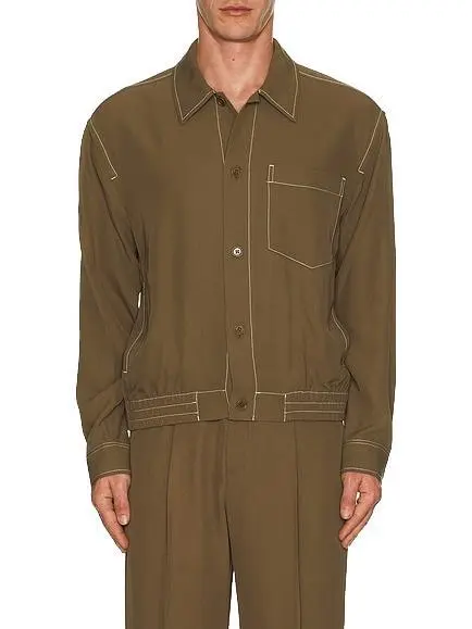 Simkhai Keith Blouson Shirt Jacket - Olive