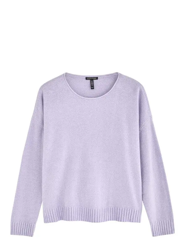 Eileen Fisher Textured Cotton Jumper - Lilac