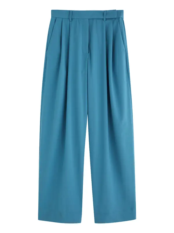 ESSE STUDIOS Homme Wide-leg Woven Trousers - Blue