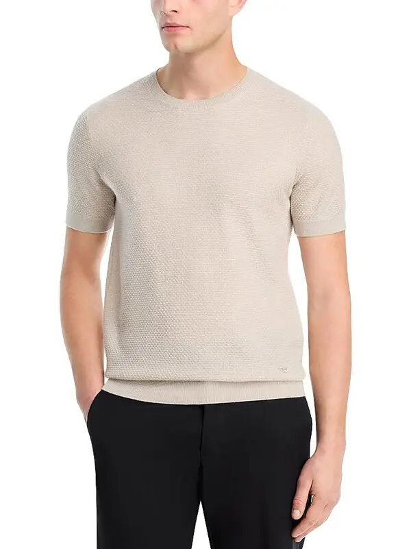 Emporio Armani Wool Jacquard Tee - Silver