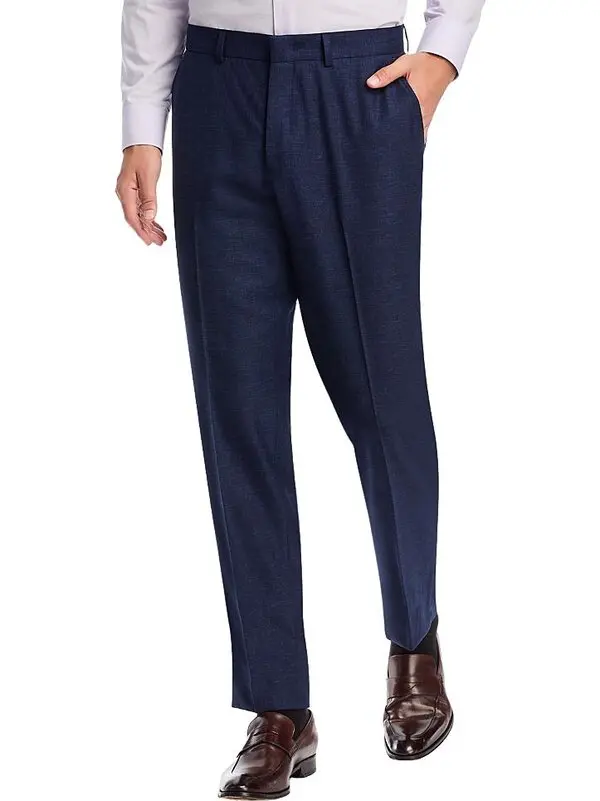 Vince Melange Solid Slim Fit Suit Pants - Dark Blue