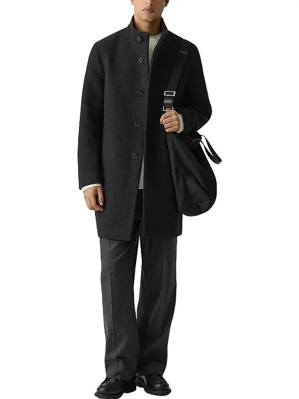 Theory Belvin Wool Coat - Charcoal Melange