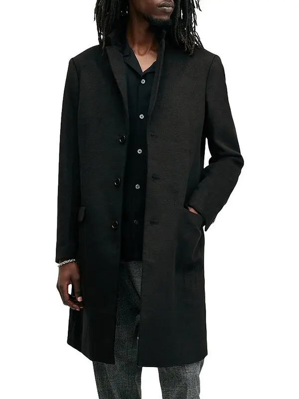 ALLSAINTS Hal Single Breasted Coat - Black