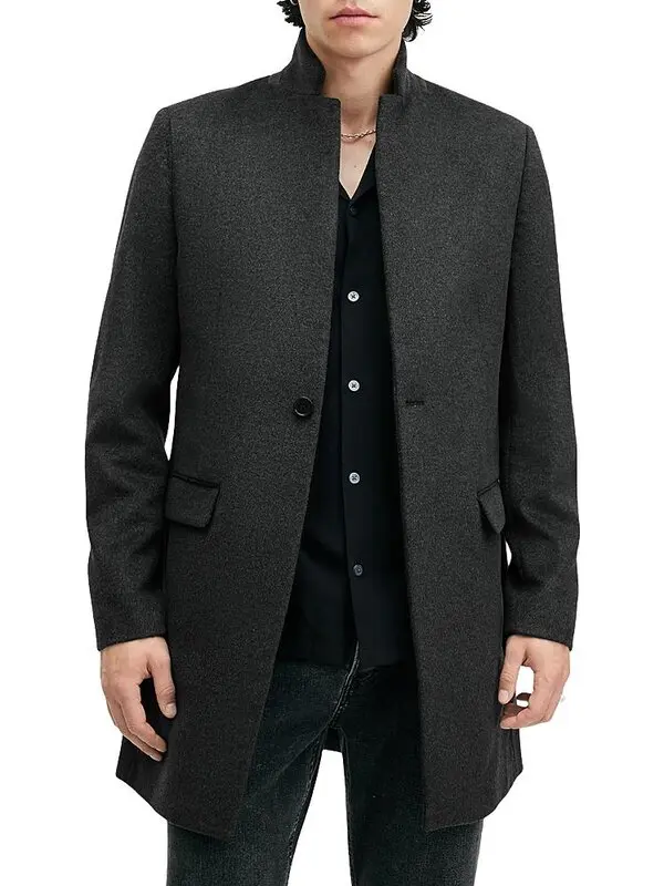 ALLSAINTS Hargrove Slim Fit Coat - Charcoal Grey