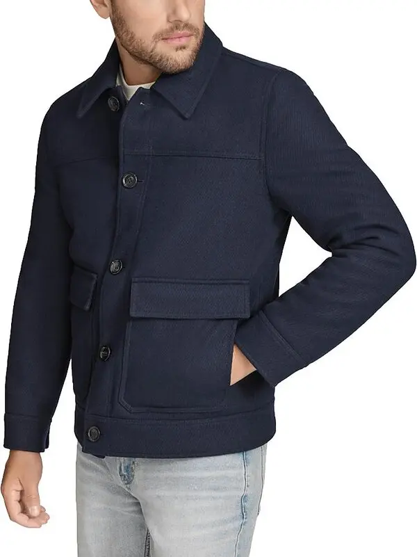 Andrew Marc Warwick Chore Coat - Navy
